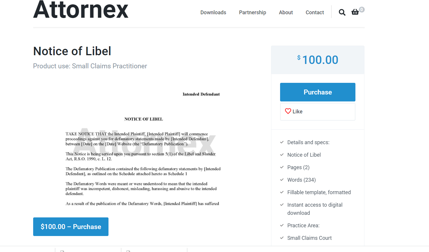 Notice of Libel - Attornex