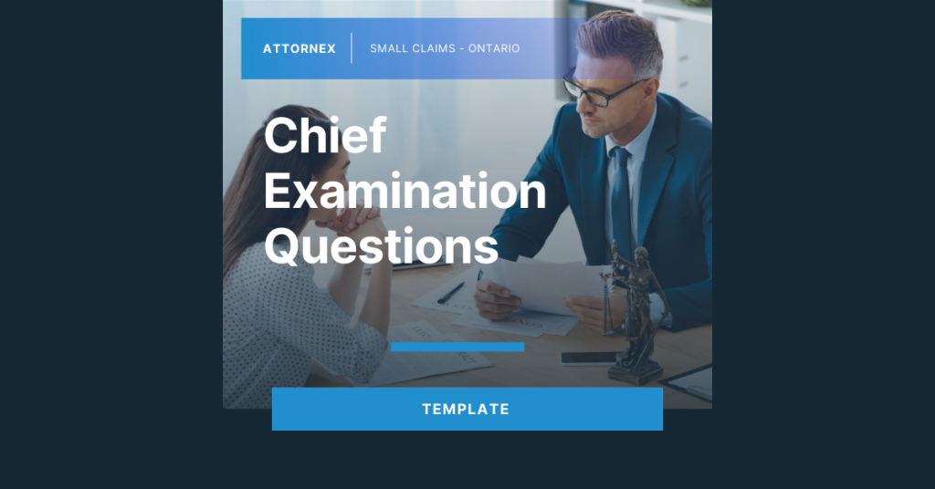Chief Examination Questions - Expert Witness - Attornex